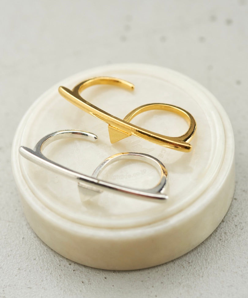 【loni】Triangle Double Ring – LA BELLE ETUDE online store